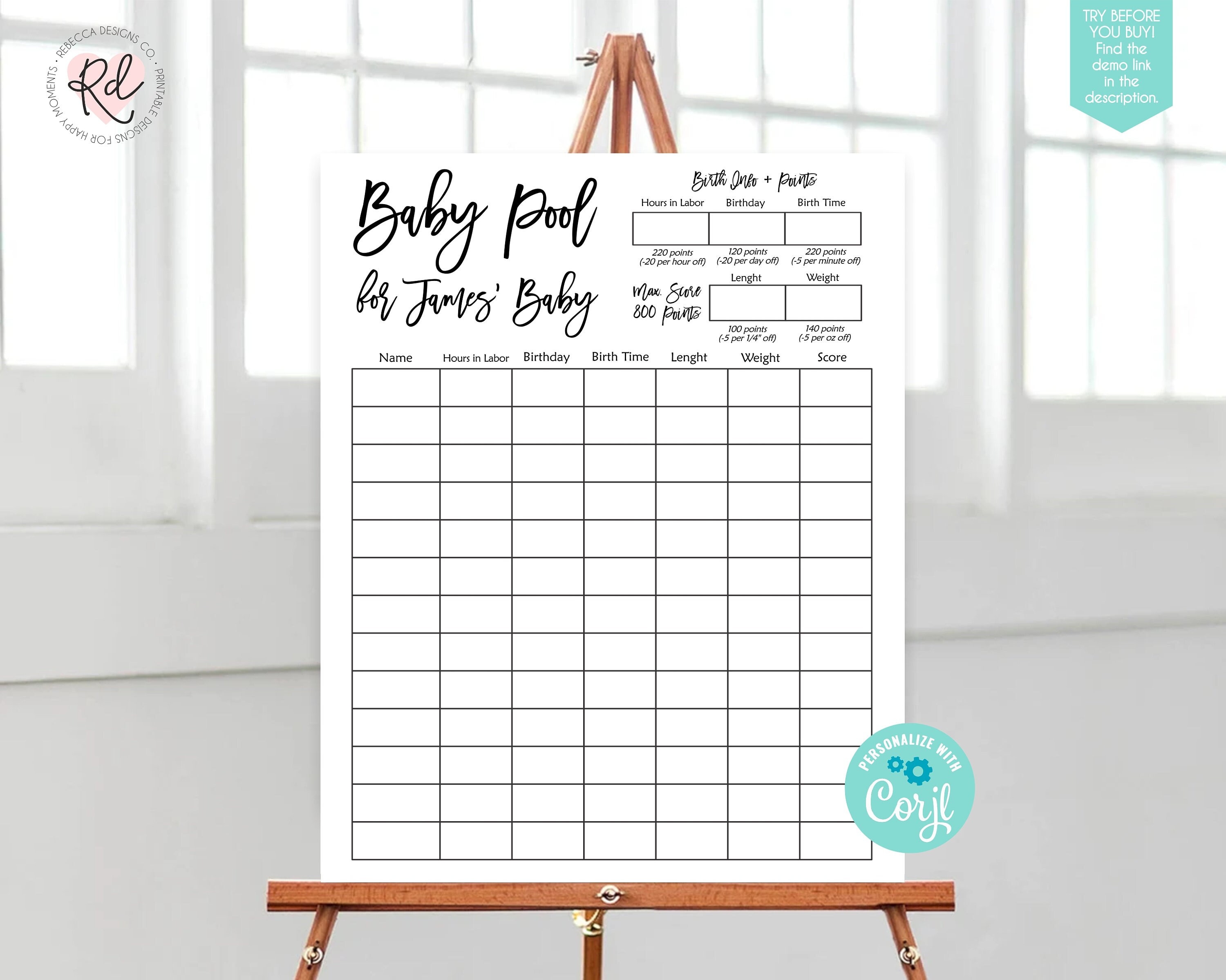 Twin Baby Shower Pool Template Easy To Play And Free Printable Baby