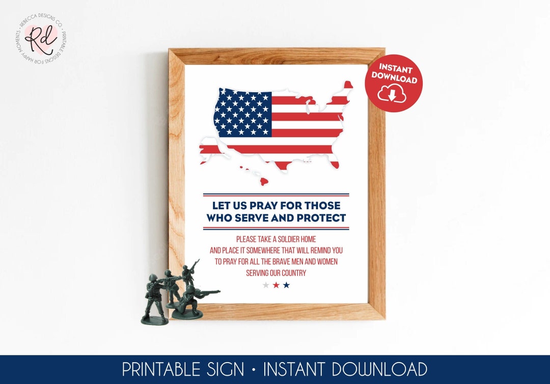 Pray for Our Soldiers Sign Military Party Sign Deployment - Etsy