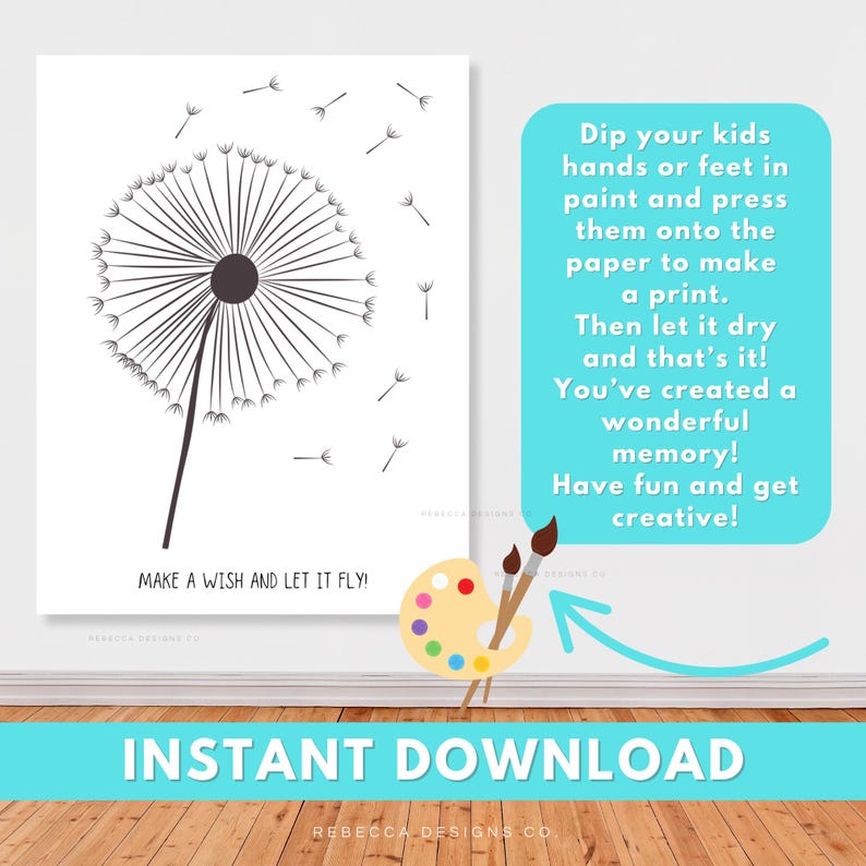 Dandelion Fingerprint Art Fingerprint Craft Dandelion Kids Craft Spring ...