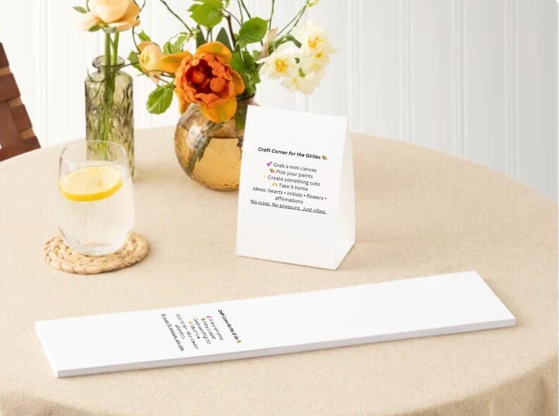 Editable Craft Corner Table Tent Sign | Printable Party Table Sign ...