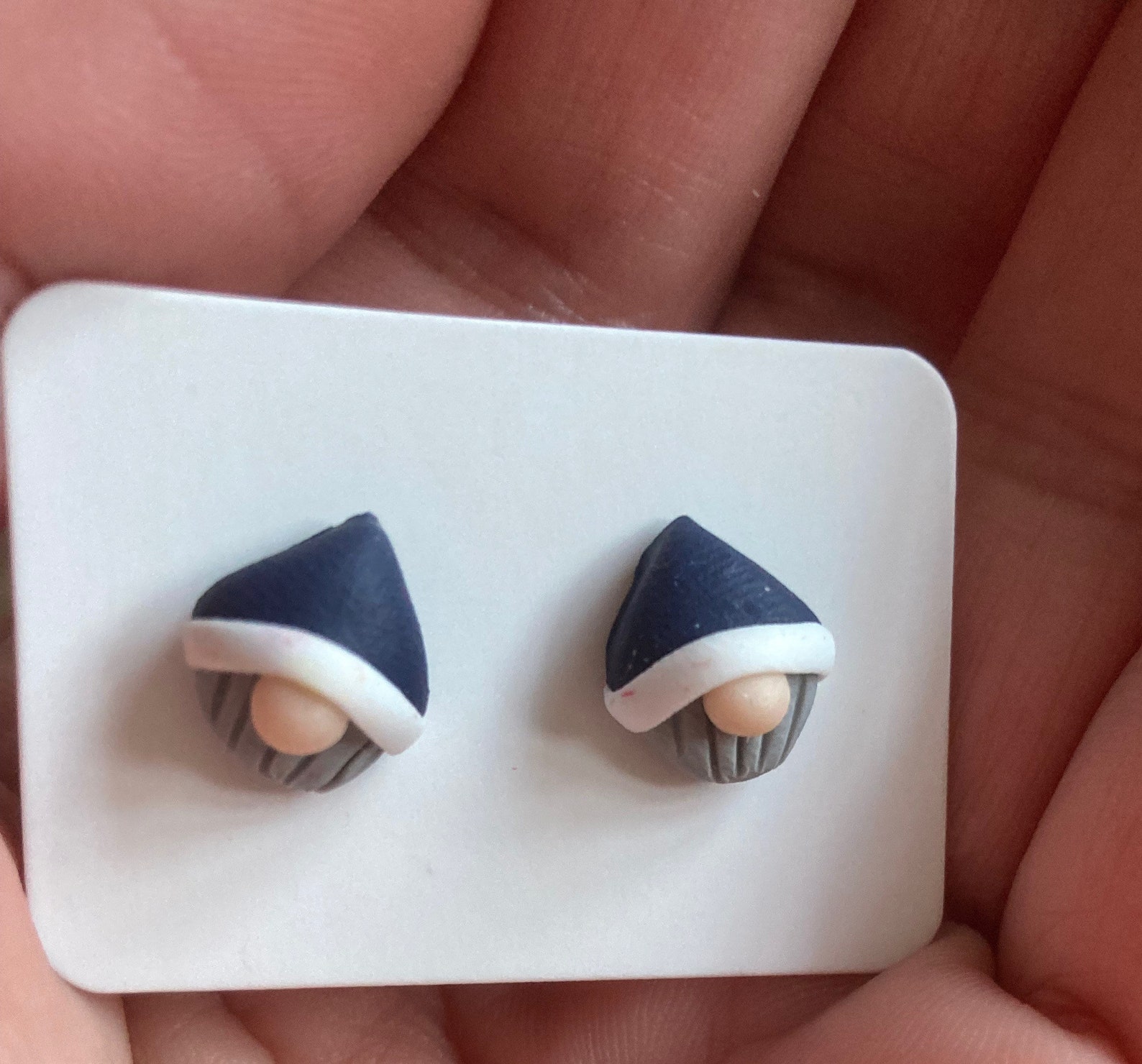 Gonk Gnome Earrings Handmade Studs Nisse Tomte Nordic - Etsy UK