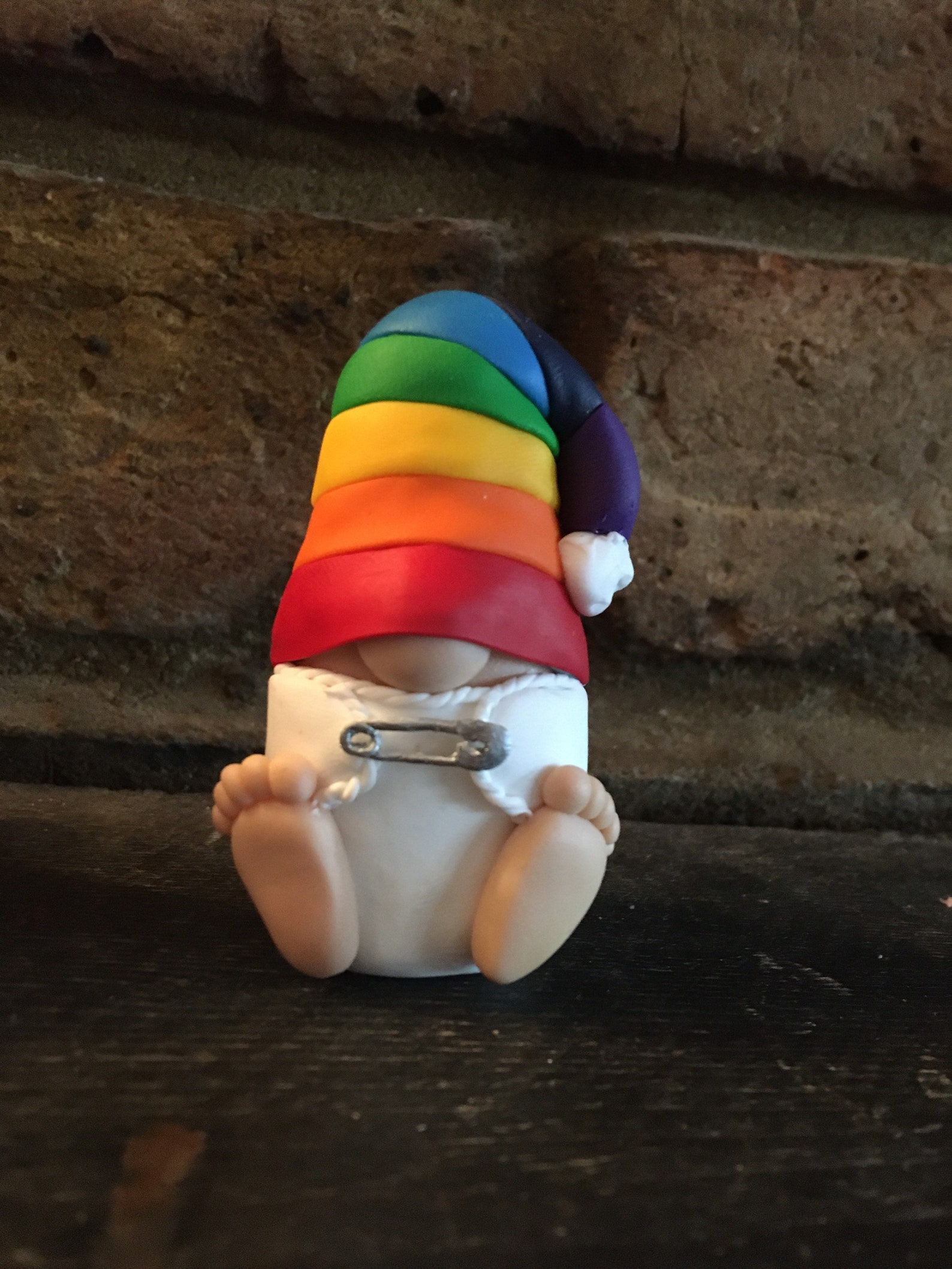 Baby Gonk Gnome, Rainbow Nordic Nisse, Handmade Clay Figure, Gifts for ...