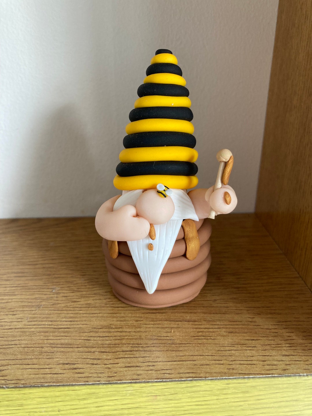 Honey Bee Gonk Gnome, Handmade Polymer Clay Ornament, Gifts for Her ...