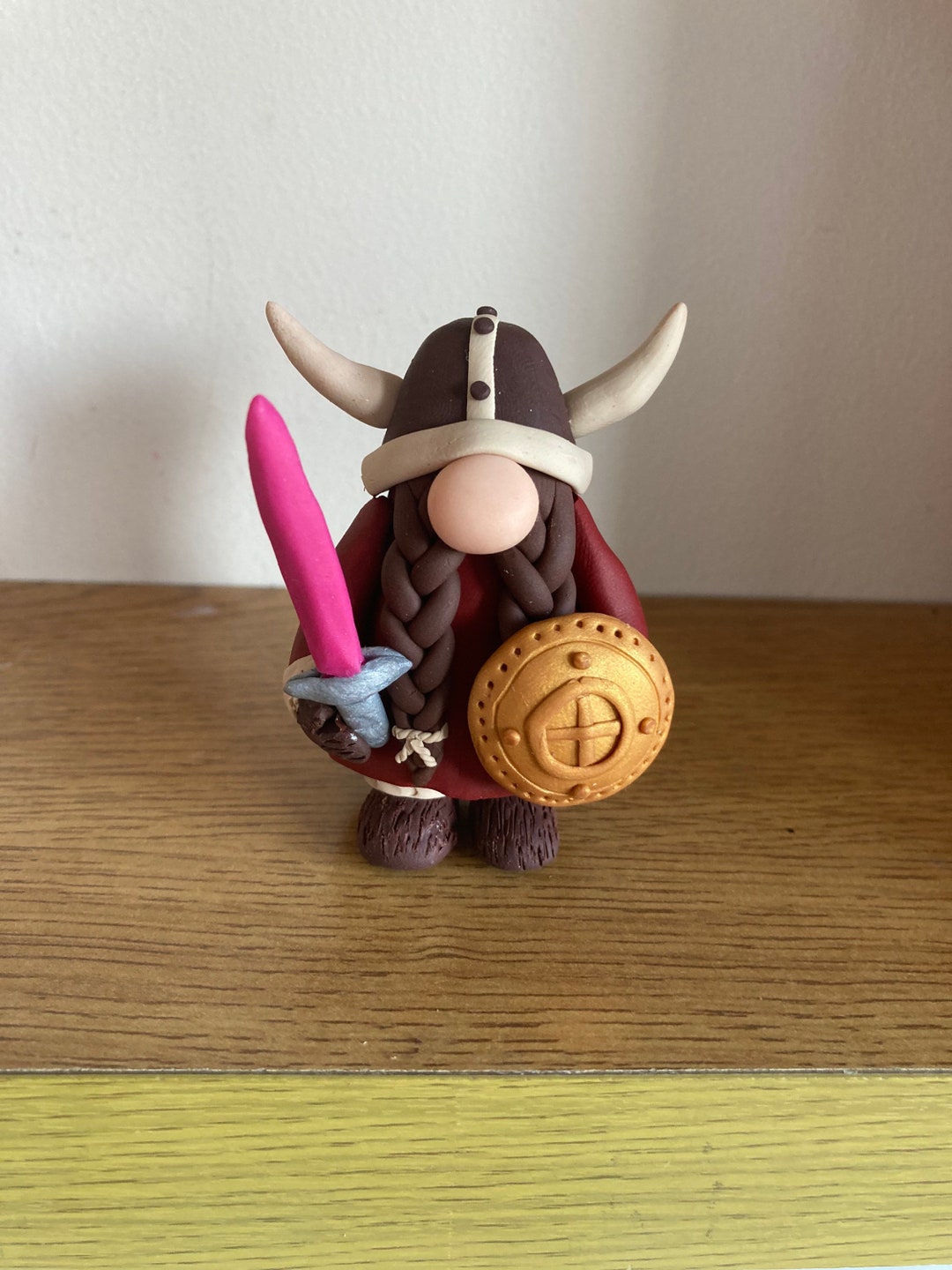 Viking Gonk Gnome Handmade Clay Ornament Choice of Silver or - Etsy