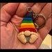 Rainbow Gonk Gnome, Choice of Key Chain, Magnet or Brooch, Gifts for ...