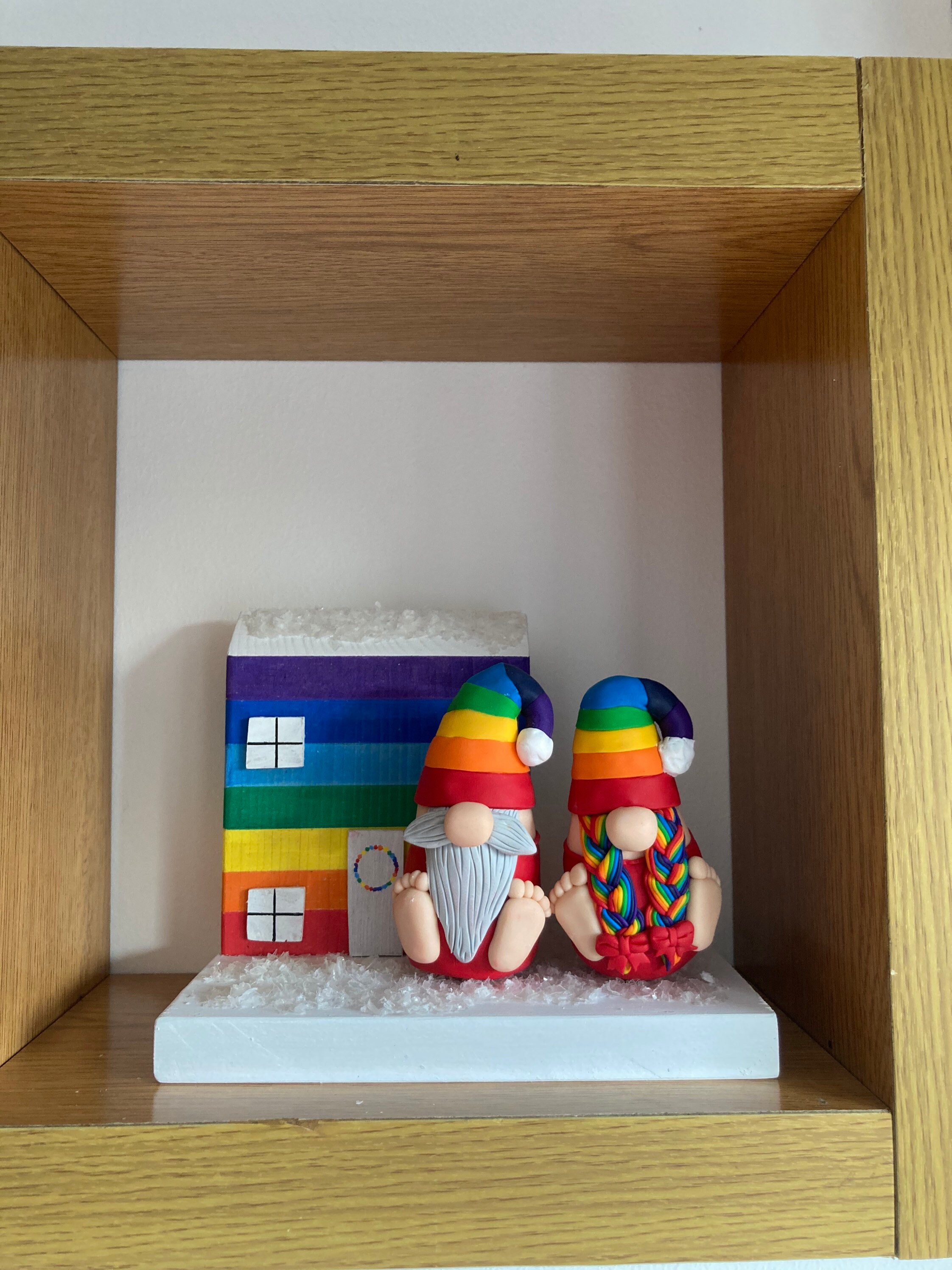 Pride Rainbow Gonk Gnome Scandinavian Nordic Handmade Clay - Etsy UK