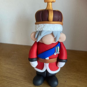 Coronation Gonk Gnome, King, Handmade Clay Ornament, Nisse, Tomte ...