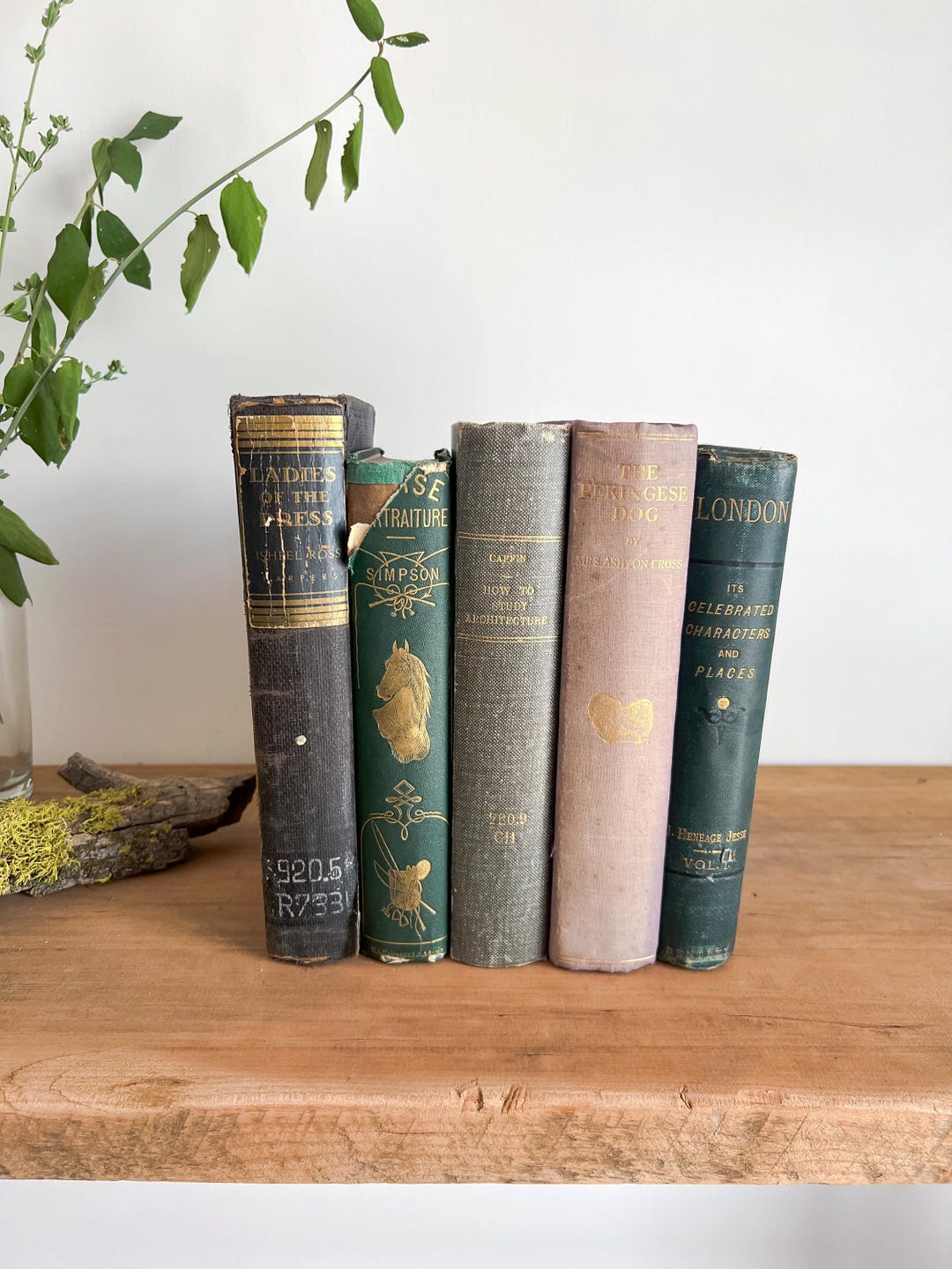 Vintage Green Book Collection, Antique Book Set, Rare & Collectible ...