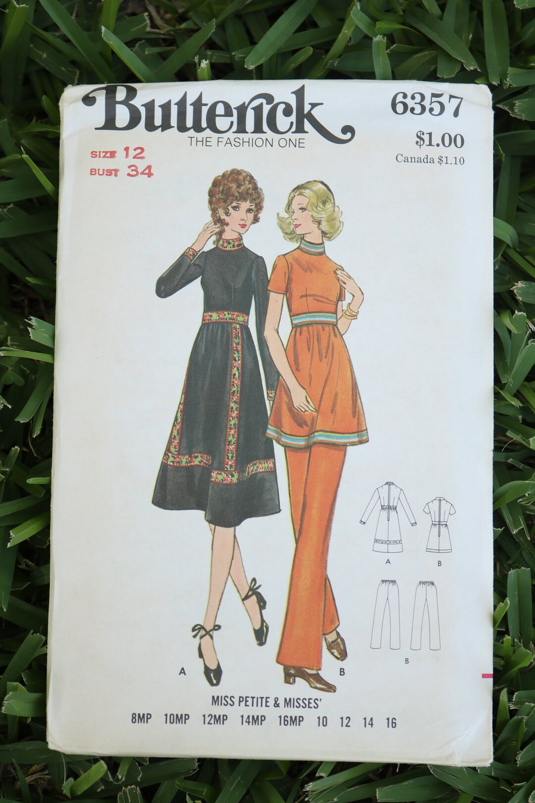 1970s Butterick Pattern - Etsy