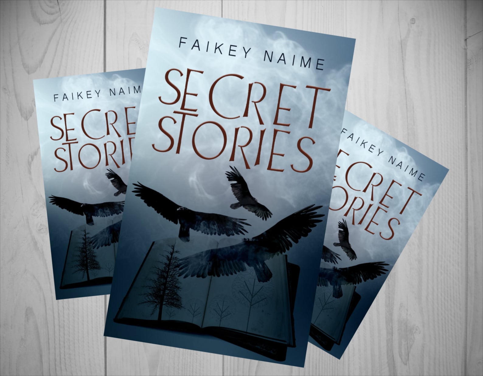 Pre-made Ebook Cover "secret Stories" (hawks/old Book/magic/storm) - Etsy