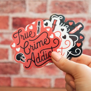 True Crime Addict Vinyl Stickers - Etsy