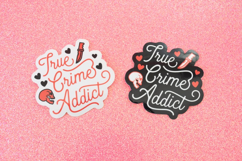 True Crime Addict Vinyl Stickers - Etsy