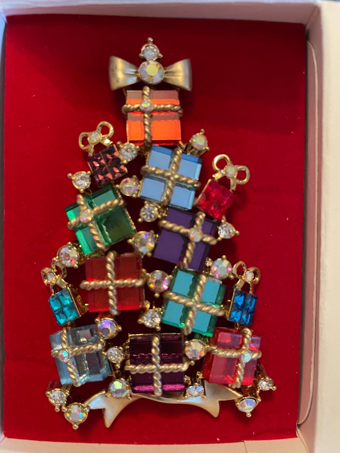 Christmas Tree Brooch - Etsy