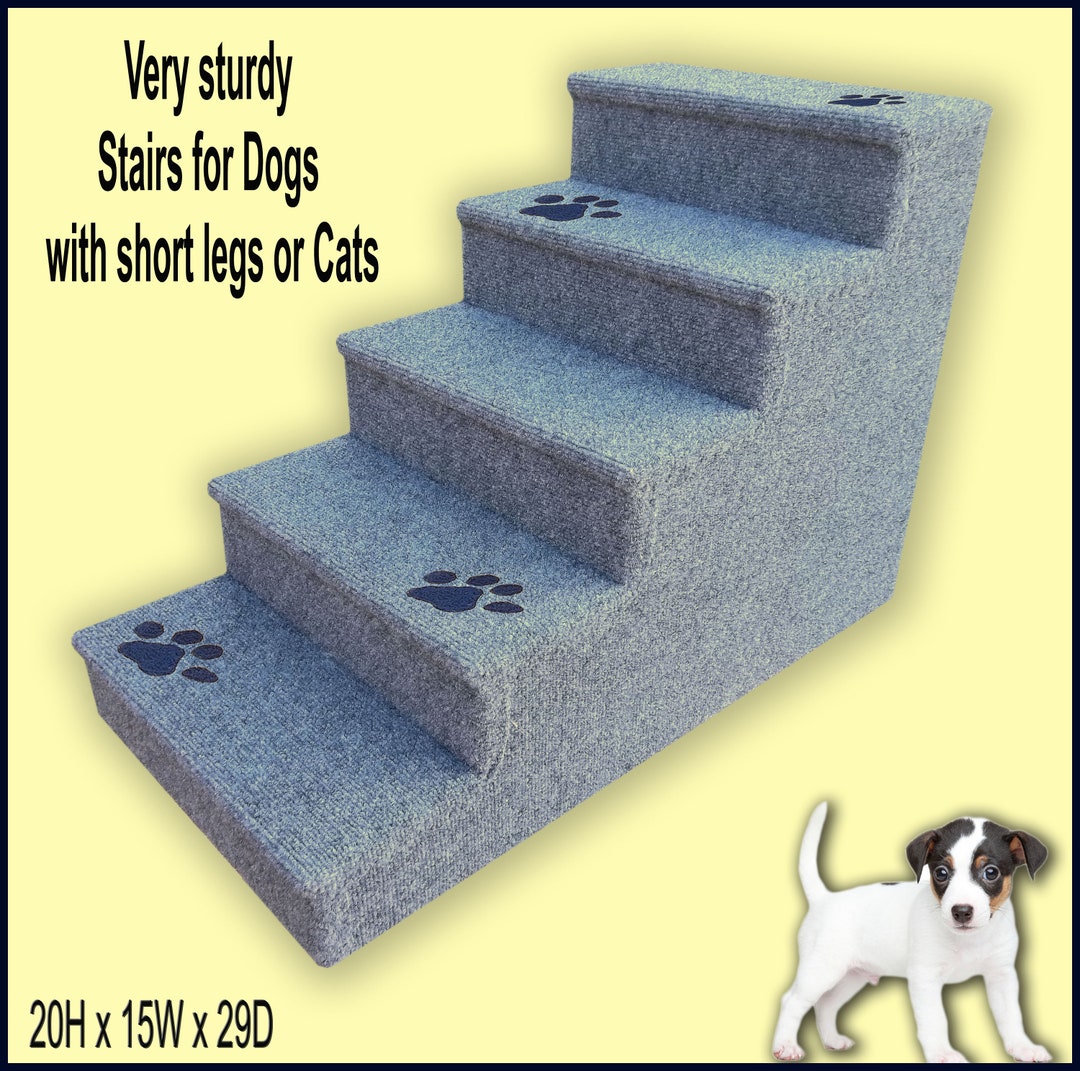 Pet Steps for Small Dogs With Paw Prints, Dog Steps Gray Color, Small ...