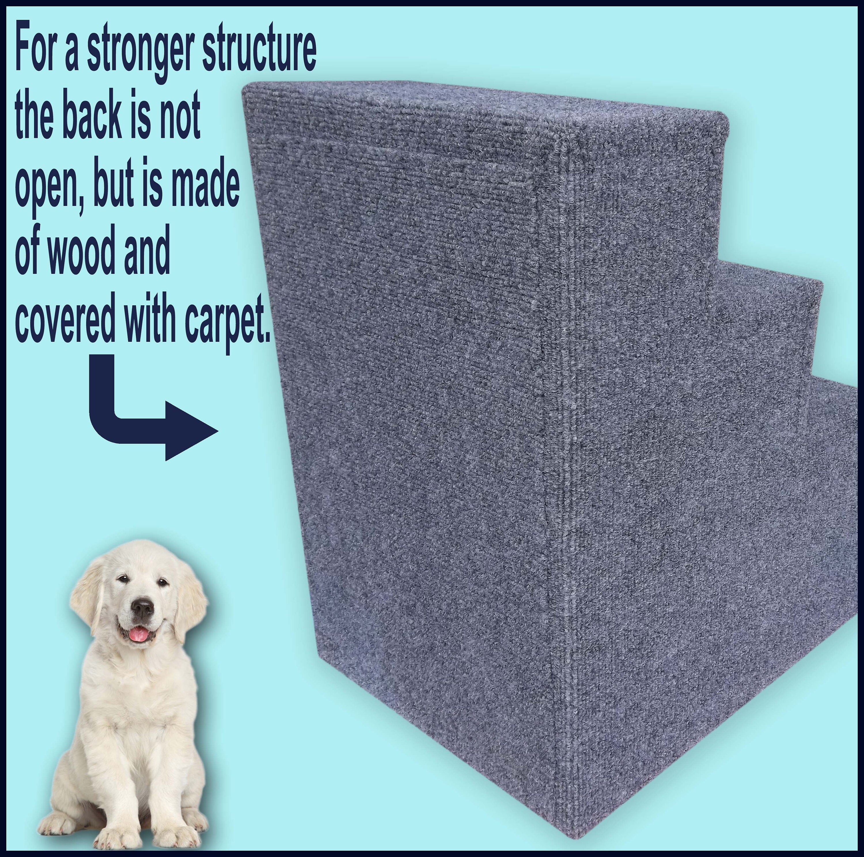 Dog Pet Stairs, Steps Indoor, Dog Supplies, Dog Steps 24H X 16W X 24D ...