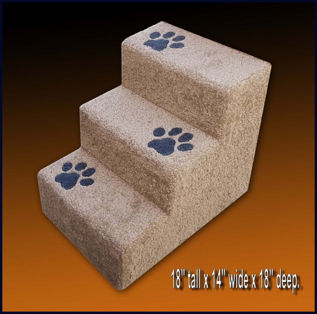 Dog Steps With Inlaid Paw Prints. , Three Steps for Dogs or Cats. 18 ...