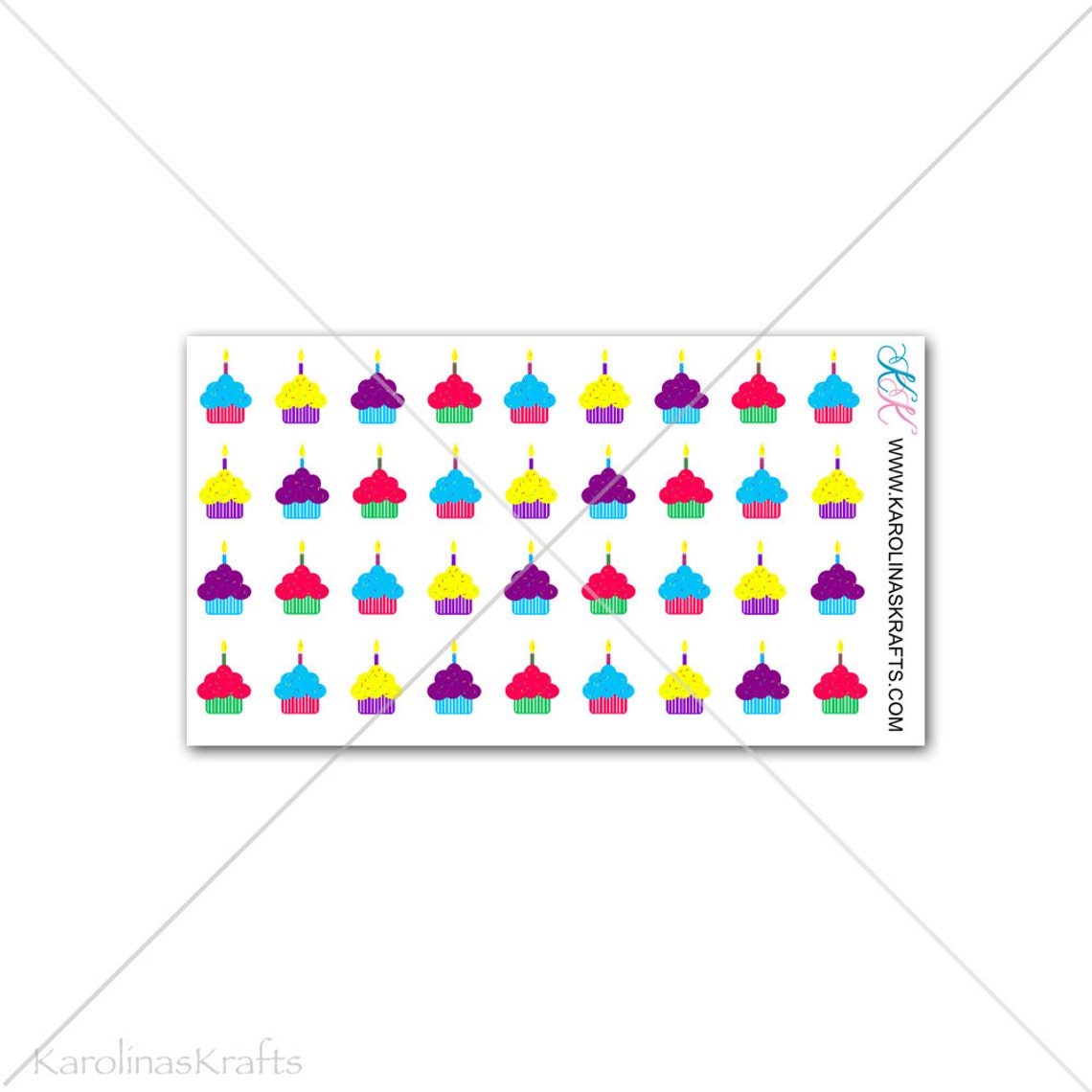 Itty Bitty Birthday Stickers Birthday Stickers for Planner - Etsy