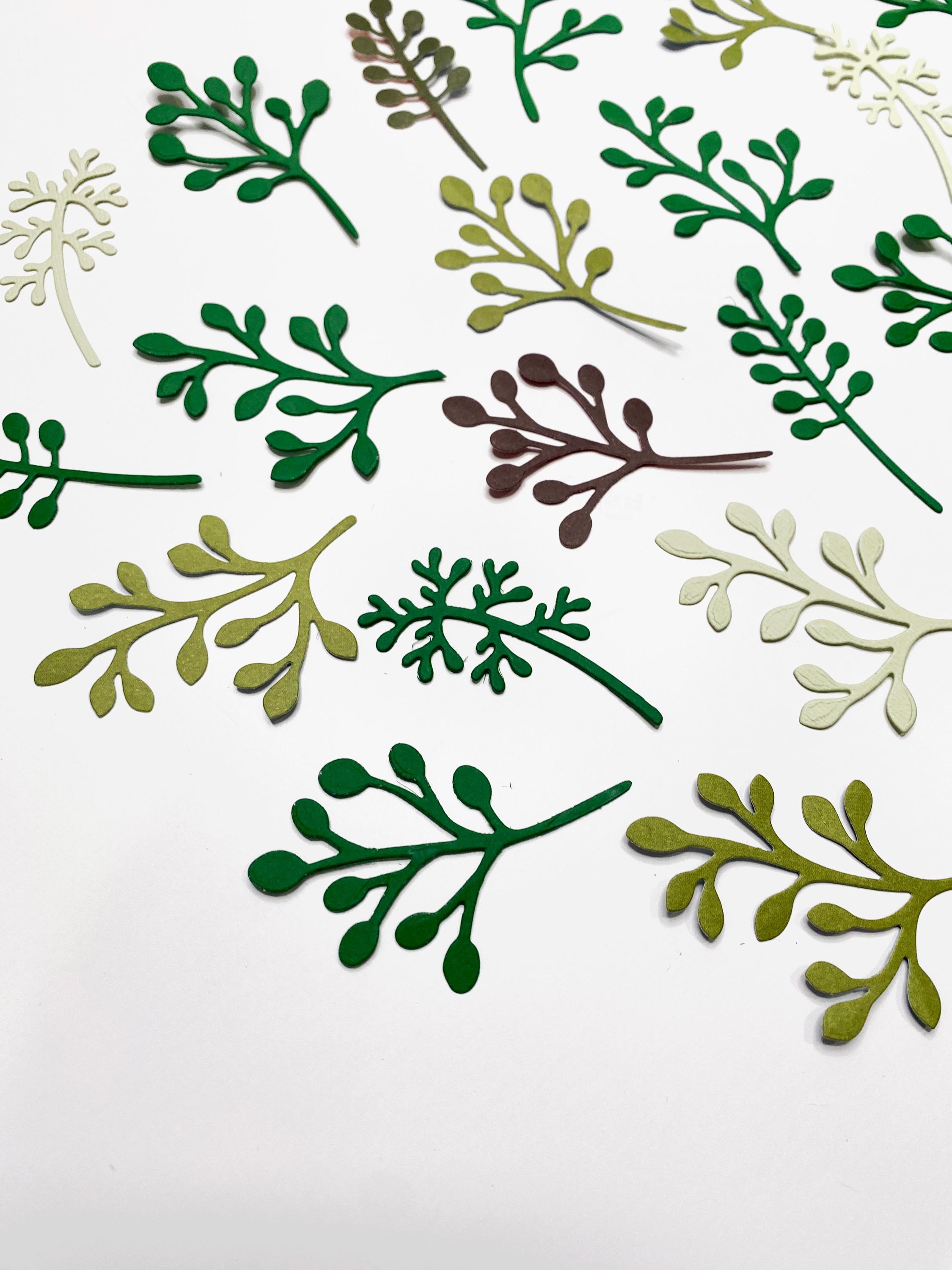 Leaf Die Cut Embellishments for Cardmaking, Leaf Die Cut Shapes for ...