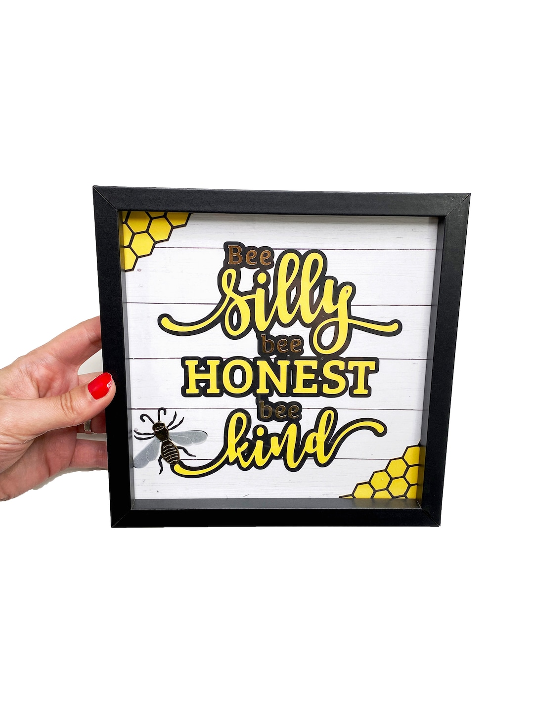 Bee Themed Photo Frame Decor, Bee House Decor, Bee Decor for Home, Bee ...