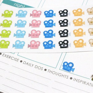 Video Camera Stickers Electronic Sticker for Planner, Agenda, Calendar ...