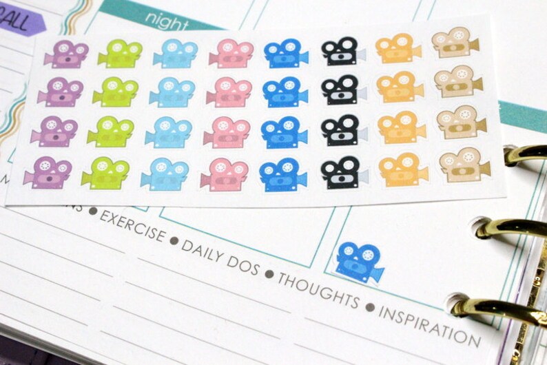 Video Camera Stickers Electronic Sticker for Planner Agenda - Etsy