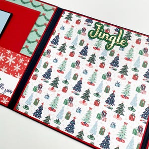 Handmade Christmas Trifold Folio Card, Christmas Card, Blank Christmas Card Folio With Space for ...