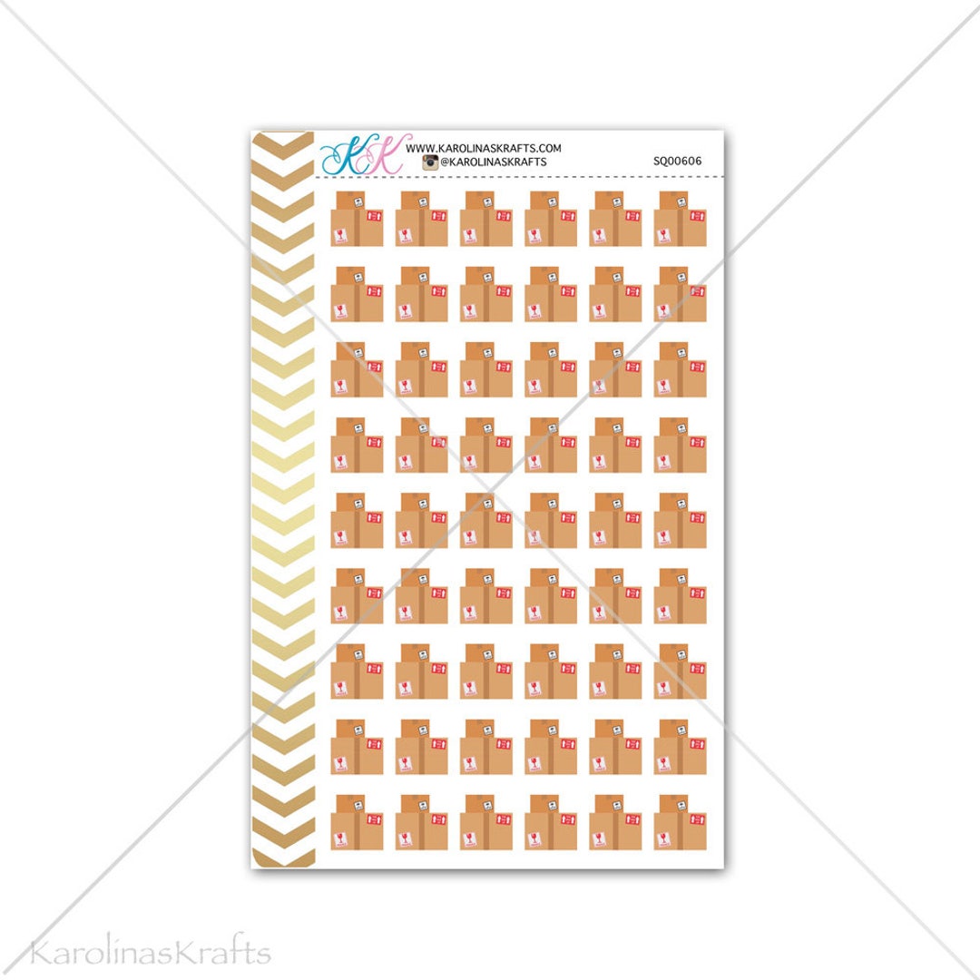 Shipping Boxes Stickers for Planner, Calendar! Functional Planner ...