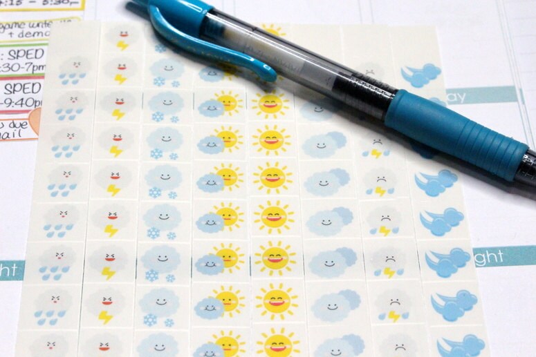 240 Weather Stickers Weather Planner Stickers for Erin - Etsy