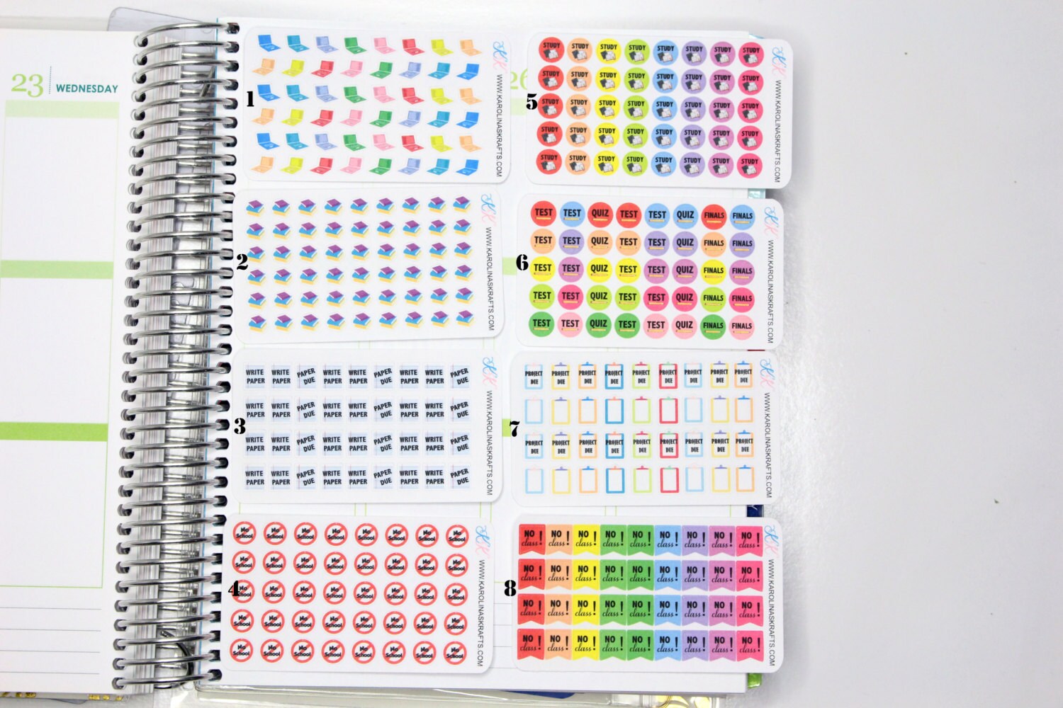 Itty Bitty School Stickers Perfect for Your Erin Condren Life - Etsy