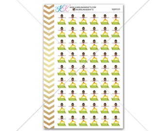 Yoga Meditation Frogs Planner Stickers Workout Exercise - Etsy