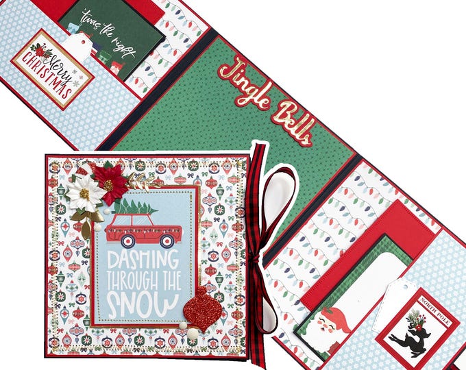 Handmade Christmas Trifold Folio Card, Christmas Card, Blank Christmas Card Folio With Space for ...