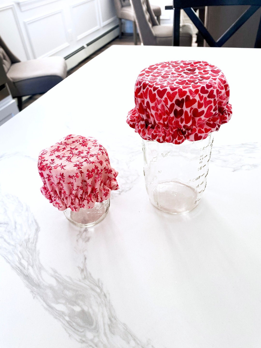 Reusable Jar Cover for Kitchen, Reversible Jar Cozy for Sourdough ...