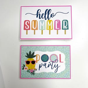 6 Handmade Summer Cards, Summer Note Cards With Envelopes, Summer Note ...