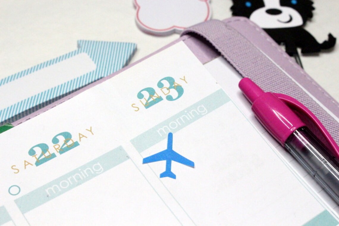 Airplane Stickers for Planner Calendar Functional Planner | Etsy