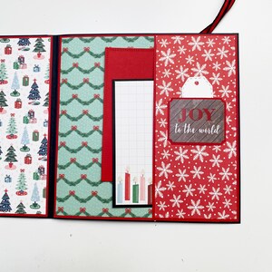 Handmade Christmas Trifold Folio Card, Christmas Card, Blank Christmas Card Folio With Space for ...