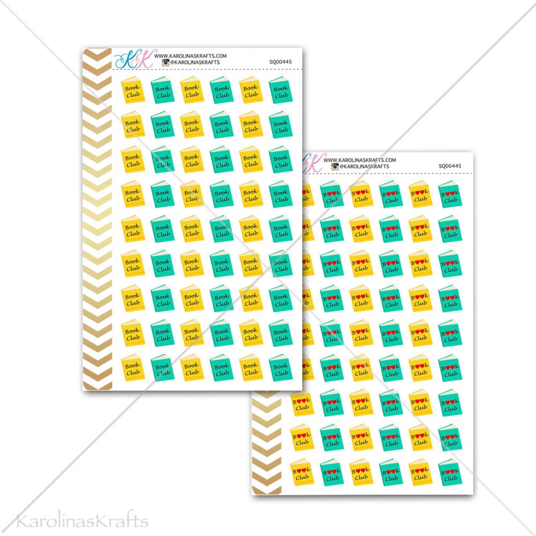 Book Club Stickers for Planner, Calendar! Functional Planner Stickers ...