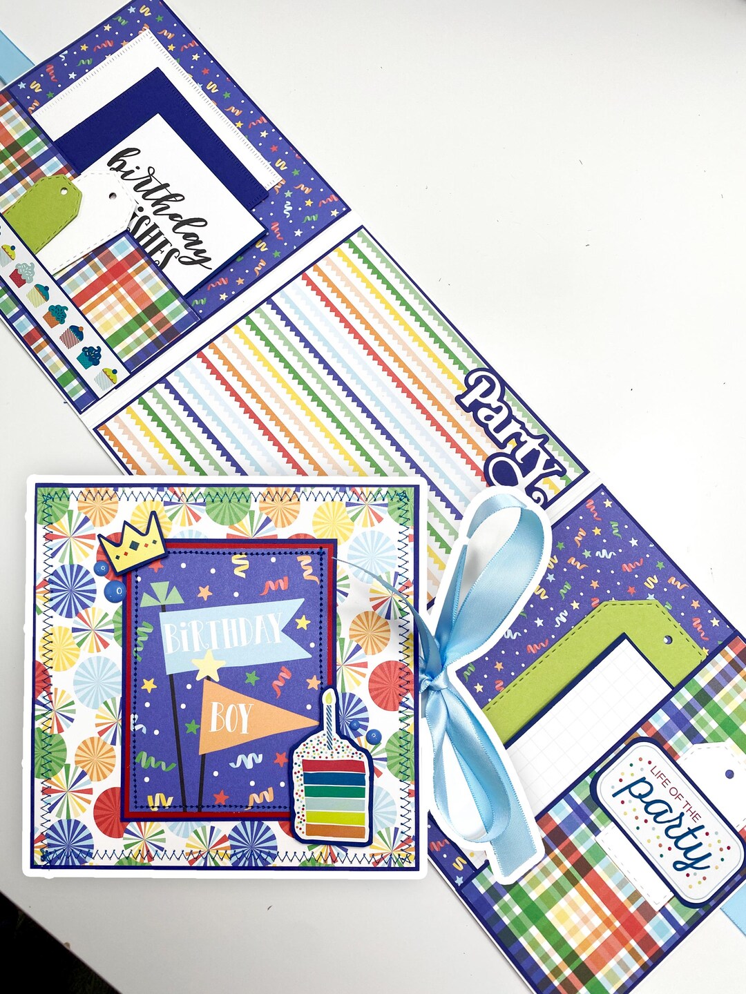 Handmade Birthday Boy Trifold Folio Card, Bday Card, Birthday Card ...