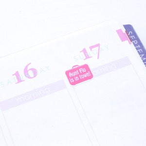 Aunt Flo Stickers for Planner, Calendar Functional Planner Stickers ...