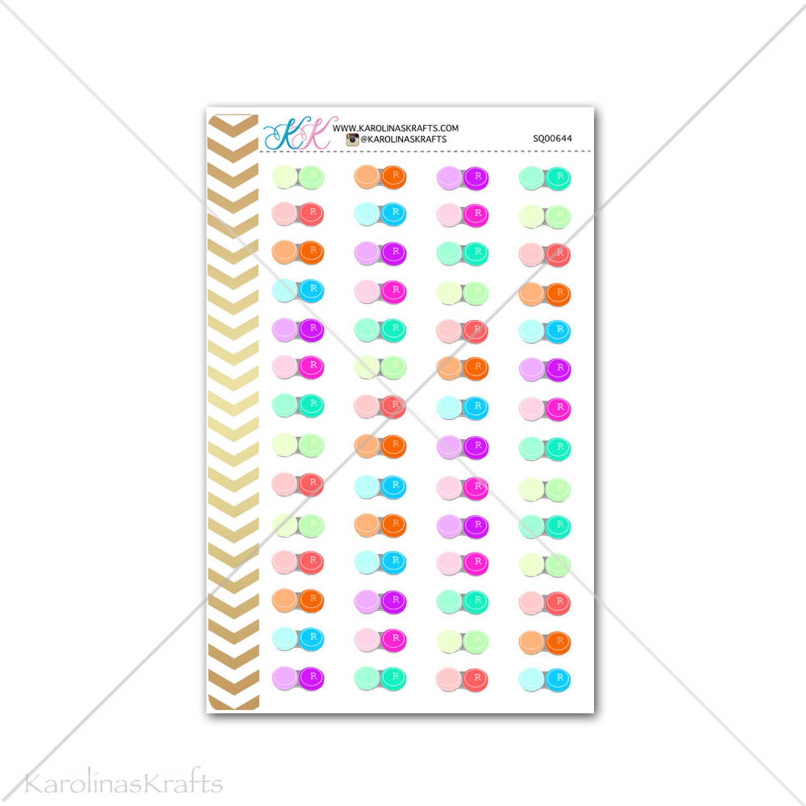 Contact Lens Stickers for Planner, Calendar! Functional Planner ...