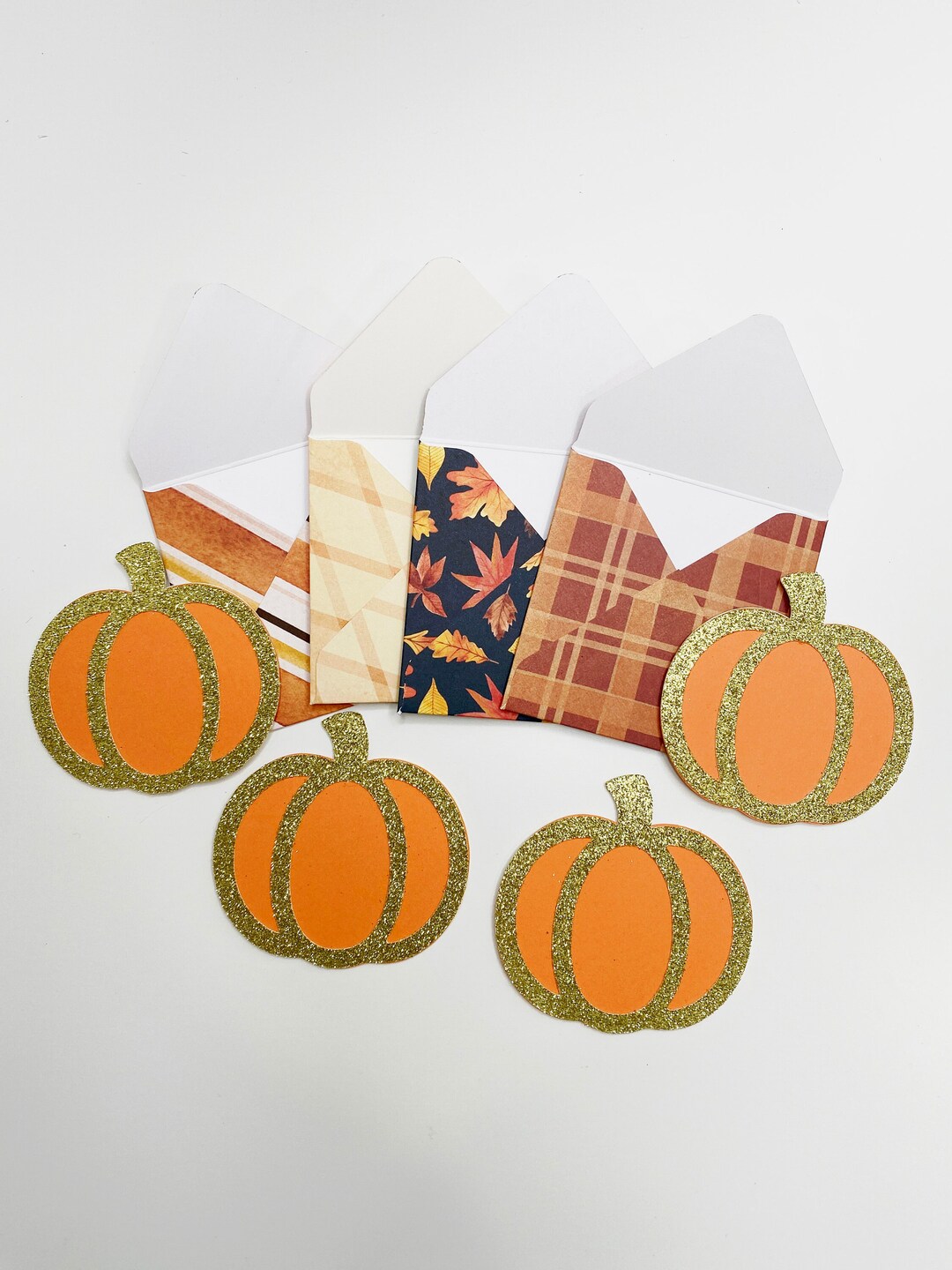 Pumpkin Note Cards in a Set of 4, Pumpkin Notecards With Envelopes ...