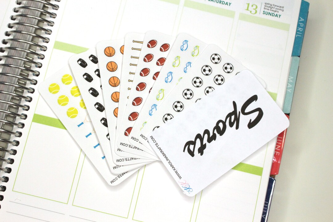 Itty Bitty Sports Stickers Perfect for Your Erin Condren Life - Etsy