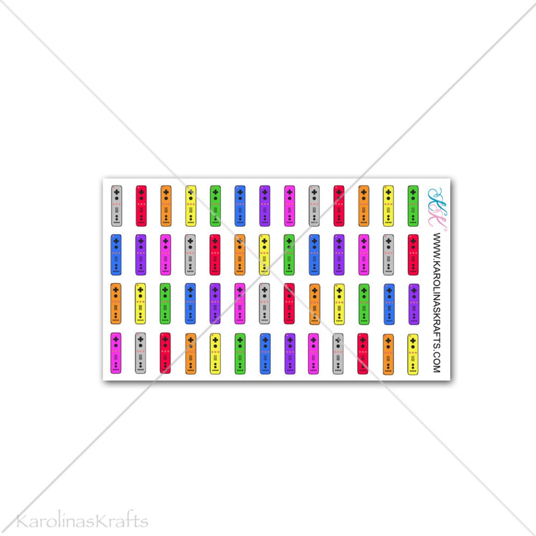 Itty Bitty Video Game Stickers! Itty Bitty Planner Stickers, Wii Remote ...