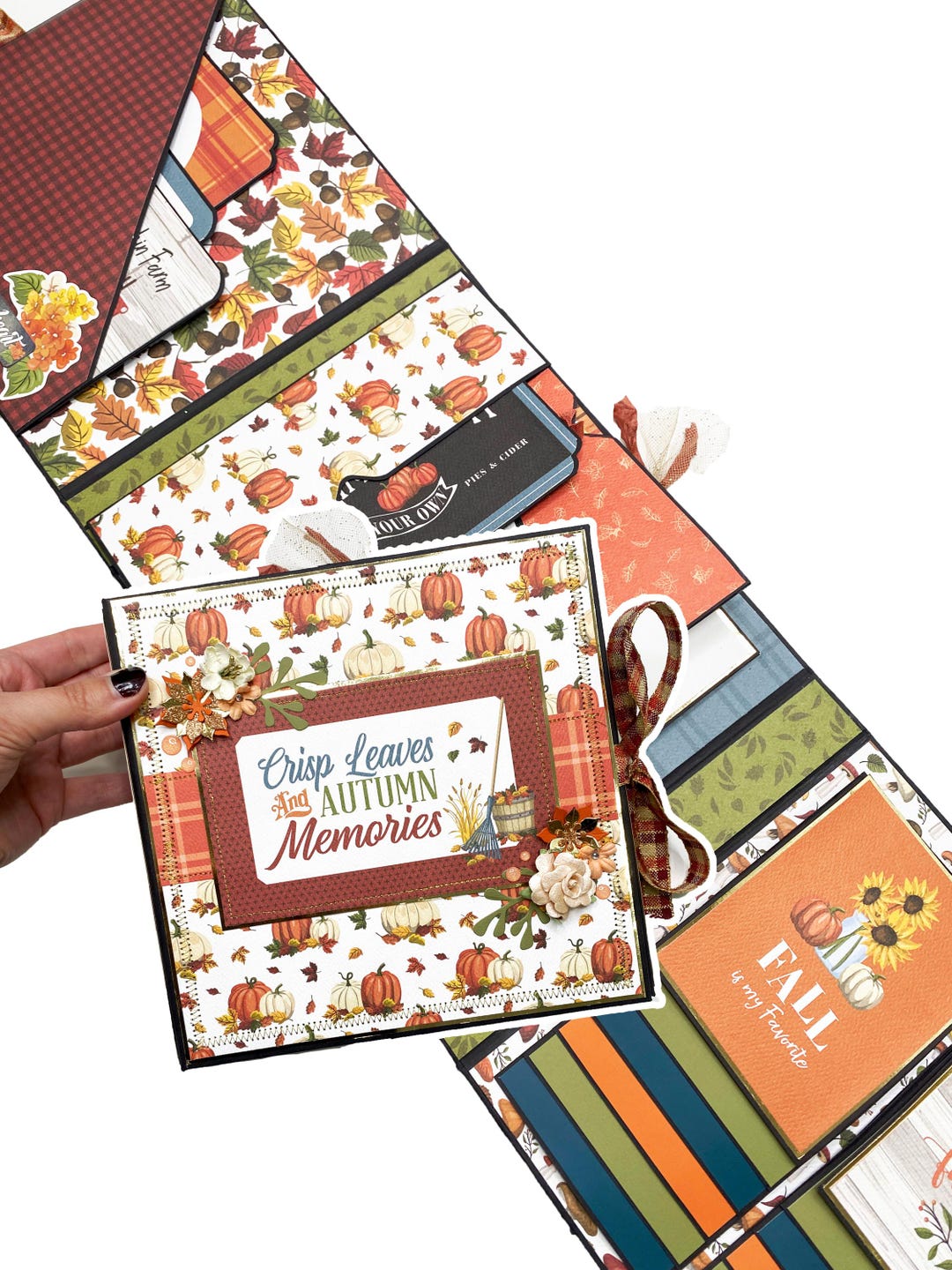 Fall Folio Album, Autumn Scrapbook Album, Fall Album Folio, Mini Album ...