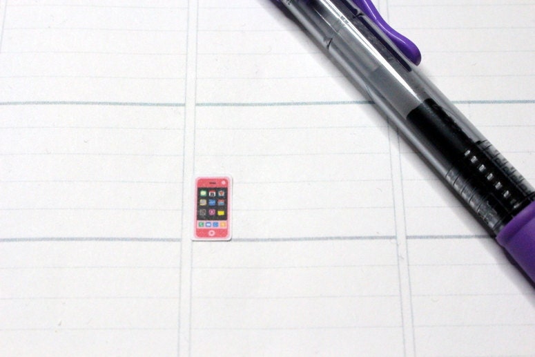 Pinkish Red Iphone Stickers for Planner Calendar Functional | Etsy