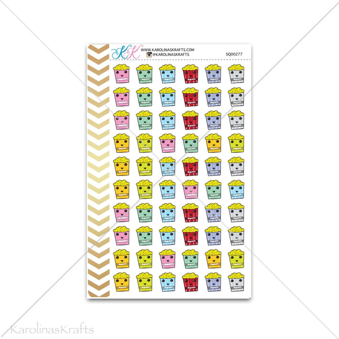 Popcorn Stickers for Planner Calendar Functional Planner | Etsy