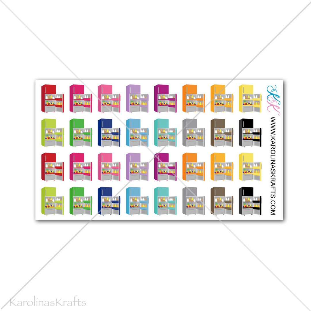 Itty Bitty Refrigerator Stickers Itty Bitty Planner Stickers, Cleaning ...
