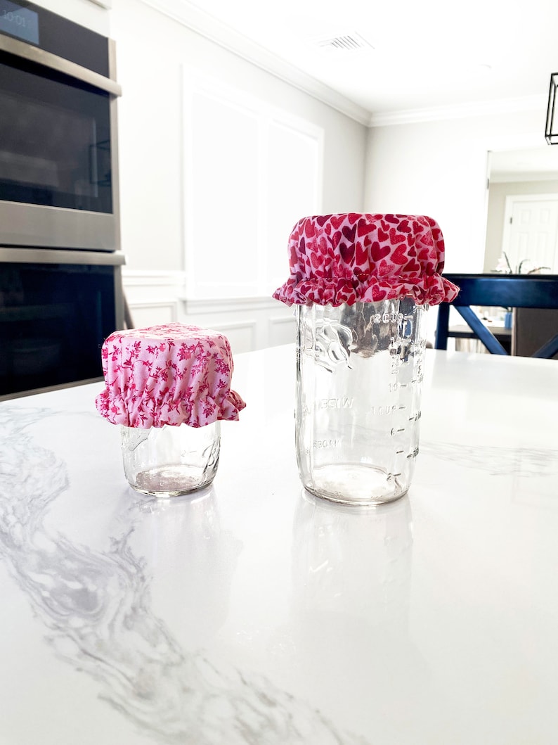 Reusable Jar Cover for Kitchen, Reversible Jar Cozy for Sourdough ...
