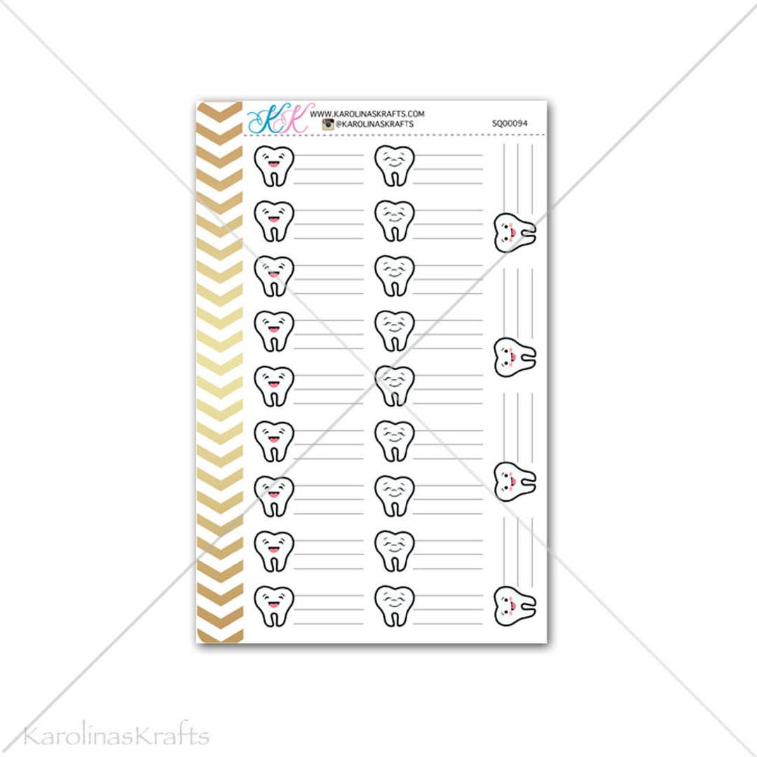 Dentist Label Stickers for Planner, Calendar! Functional Planner ...