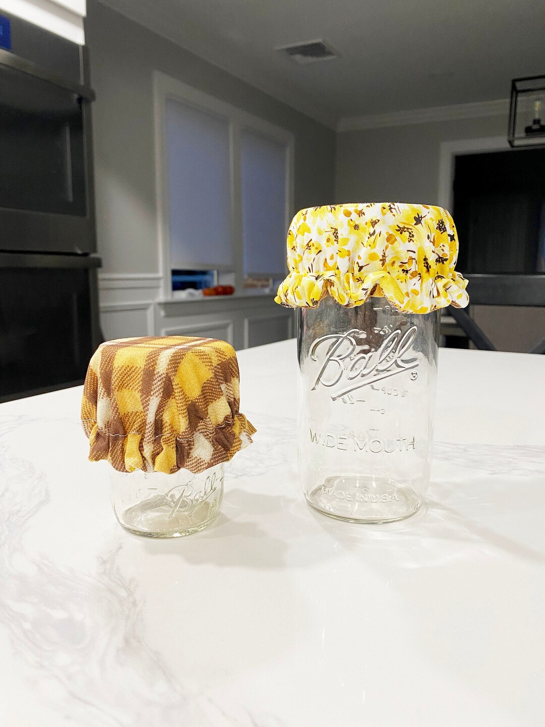 Reusable Jar Cover for Kitchen, Reversible Jar Cozy for Sourdough ...