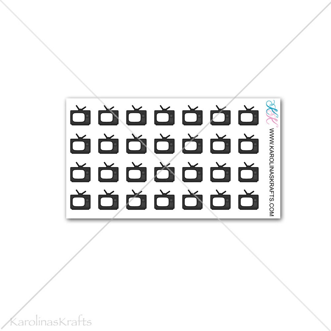 Itty Bitty TV Stickers Itty Bitty Planner Stickers Travel - Etsy